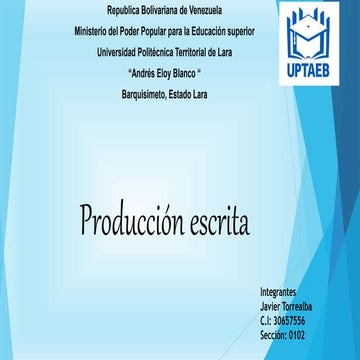 Producción escrita | PPTX