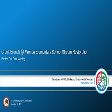 Crook at Mantua Elementary School Stream Restoration | PPTX