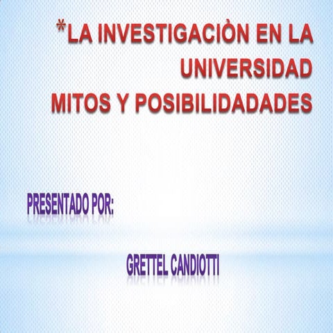Power poin la investigaciòn | PPTX