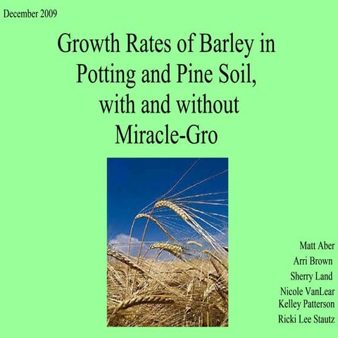 Barley Growth PowerPoint | PPT