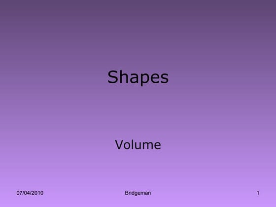 Solving problem involving volume | DOCX | Education