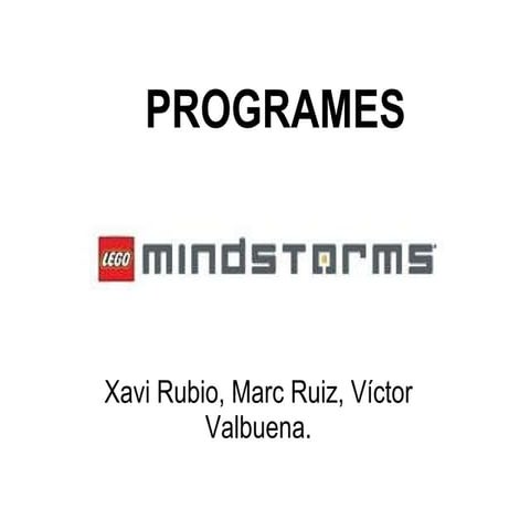 PROGRAMES LEGO MINDSTORMS | PPT