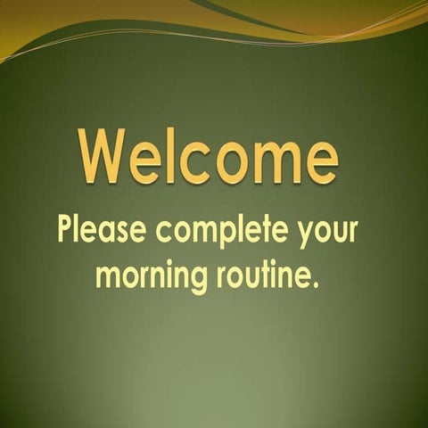 Morning Routine | PPTX