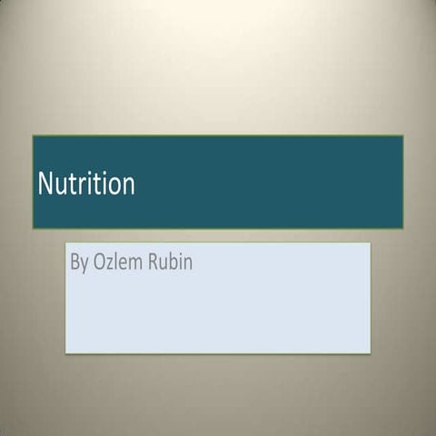 Nutrition for the mind | PPTX