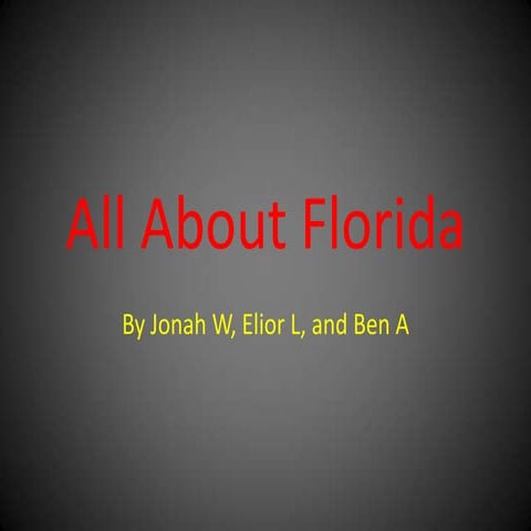 Florida presentation | PPTX