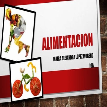 Presentación de Power Point con el tema Los Alimentos | PPTX