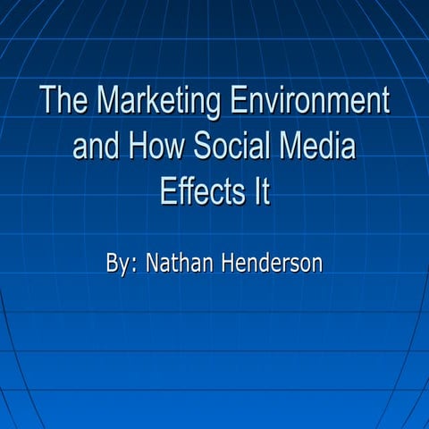 The Marketing Environment | PPT