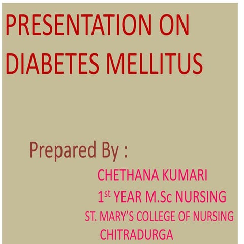 powerpoint.pdf on Diabetes mellitus..... | PPT