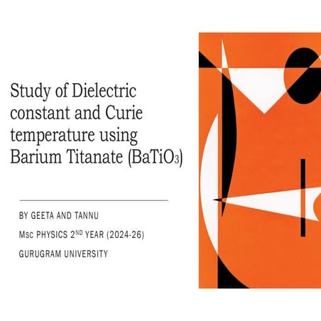 PowerPoint presentation on dielectric study | PDF