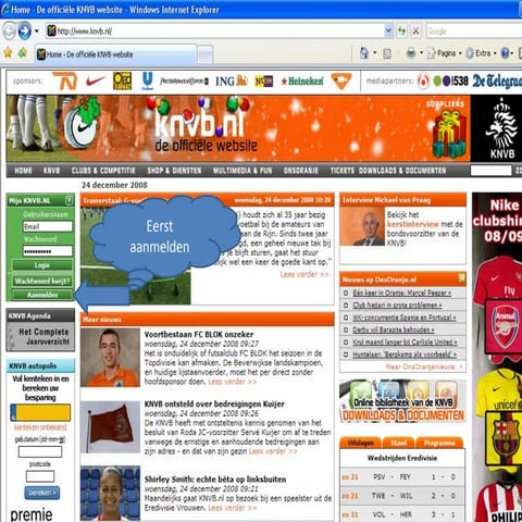 Aanmelden KNVB voor programma overzicht | PPT