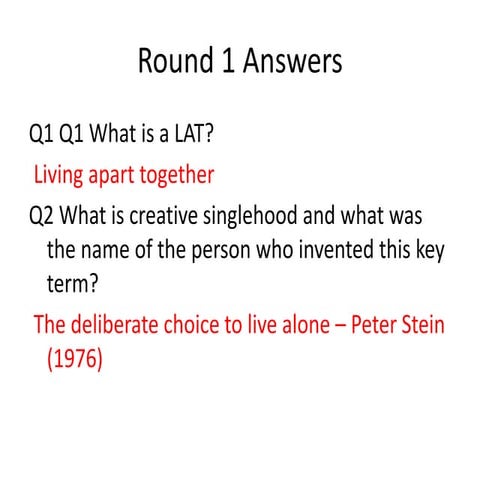 1 Quiz on Changing Family Patterns with Answers | PPTX