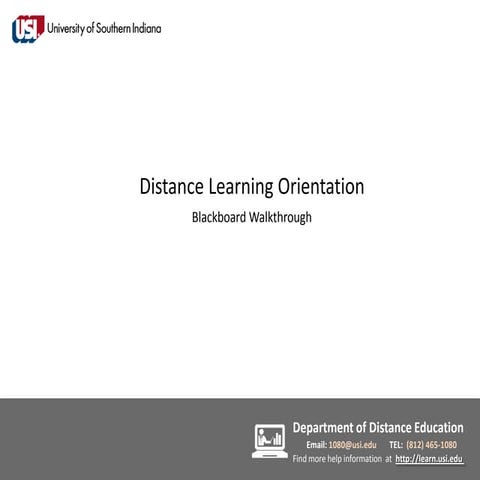 USI Blackboard Walkthrough | PPTX