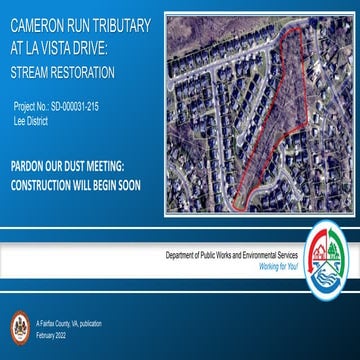 Cameron Run Tributary At La Vista Drive: Stream Restoration | PPT