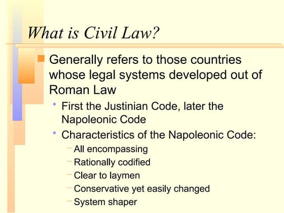 The western legal tradition | PPT