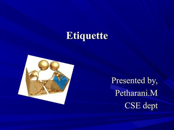 Etiquette | PPTX