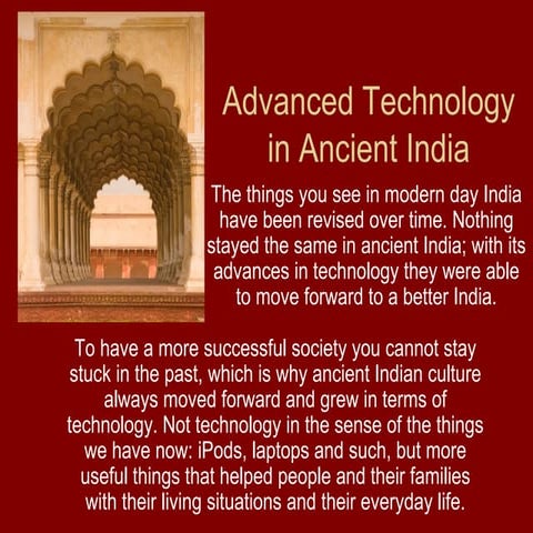 Ancient Indian Technology | PPTX
