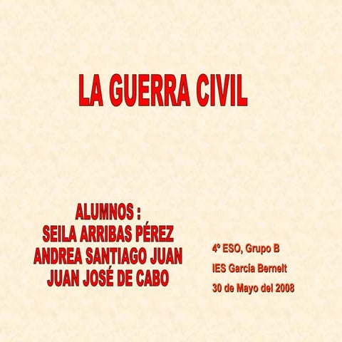 La guerra civil 1936-1939 | PPT