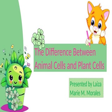 powerpoint about the difference between animal cells and plant cells | PPT