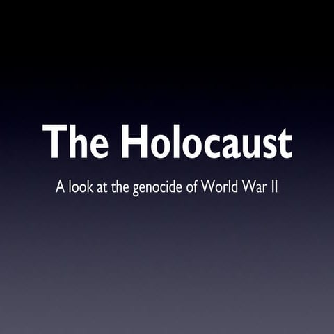 Power point lesson 16 - holocaust - great depression and world war ii ...