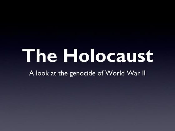 Holocaust Power Point | PPT