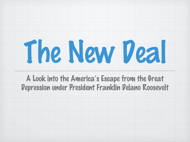 Introduction to The Great Depression and the New Deal