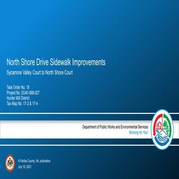 North Shore Sidewalk Improvements | PPTX