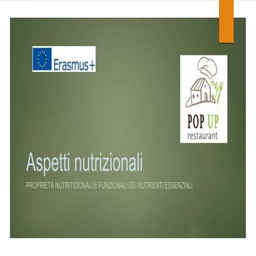Power point outcome 1 - proprieta nutrizionali e funzionali dei ...