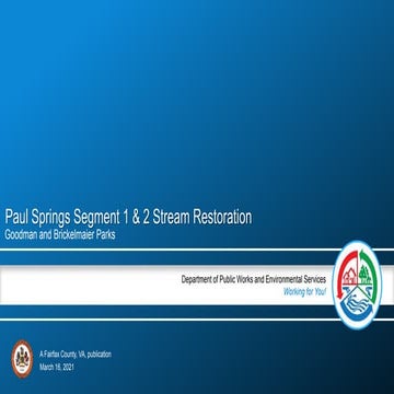Paul Springs Segment 1 & 2 Stream Restoration | PPTX