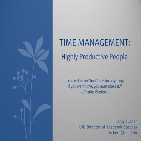 PowerPoint-Presentation on time management | PPT
