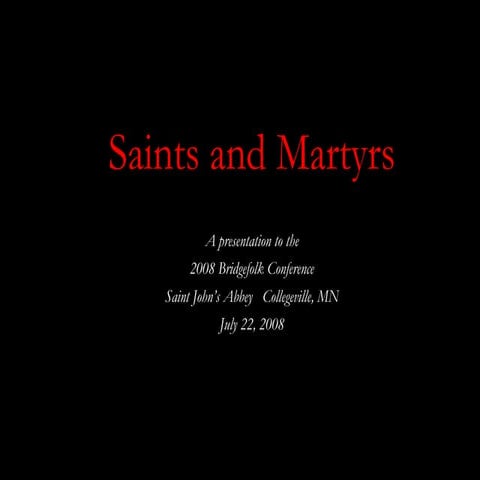 Saints | PPT