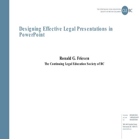 Designing Effective Legal Presentations in PowerPoint | PPT