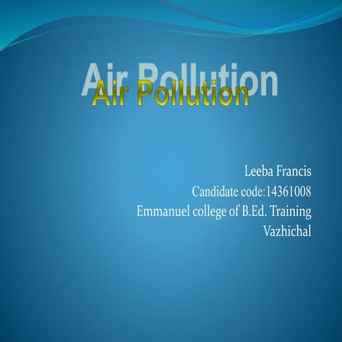 air pollution | PPTX
