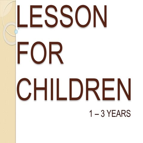 Lesson for Children | PPTX
