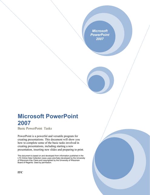 Microsoft Power Point 2007 (Basics) | PPTX