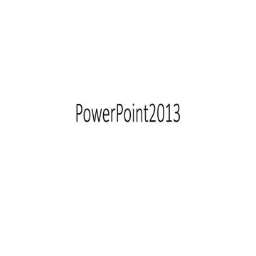 Power point2013 | PPT