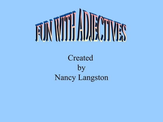 Adjective powerpoint | PPTX