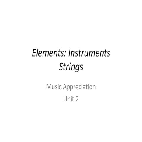 String instruments | PPTX