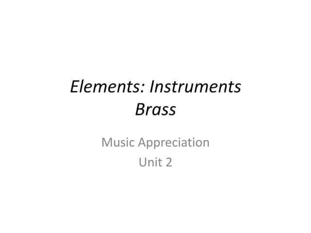 Brass instruments | PPTX