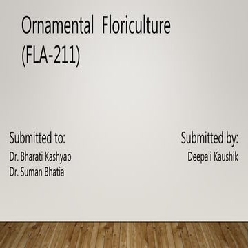 Ornamental floriculture | PPT
