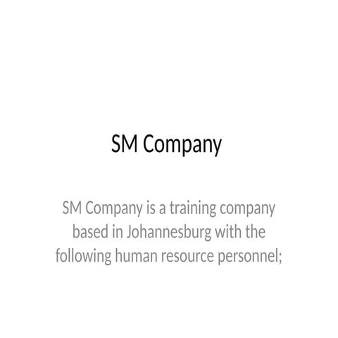 PRESENTATION AN SM COMPANY IN MODERN SOCIETY | PPTX