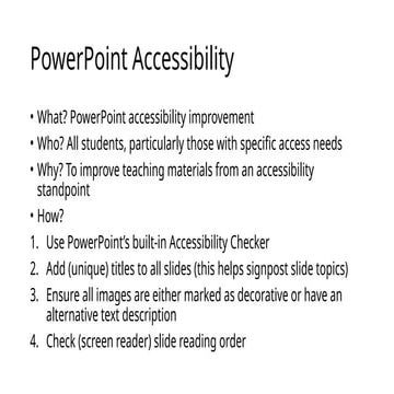How to Improve PowerPoint Accessibility. | PPTX