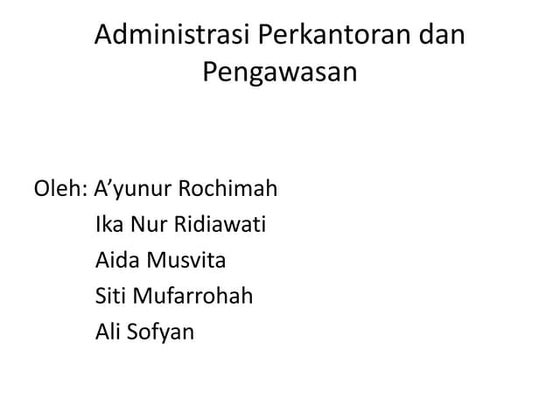 Powerpoint administrasi | PPT