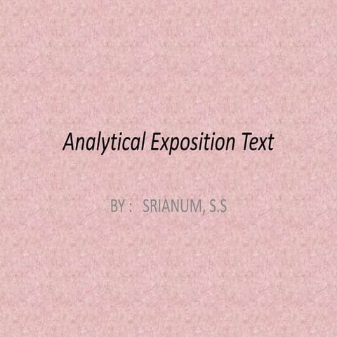 Power Point Analytical Exposition Text Pptx