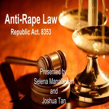 Power point anti rape law | PPTX