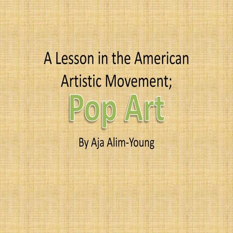 A Lesson in Pop Art | PPTX