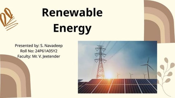 Presentation on Green Energy | PPT