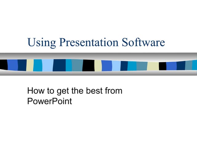 Good presentations vs. Bad presentations | PDF