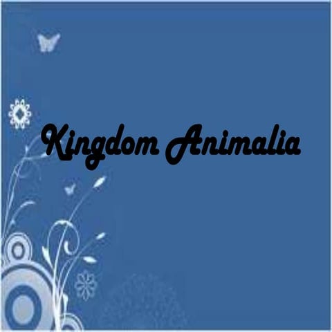Kingdom Animalia | PPT