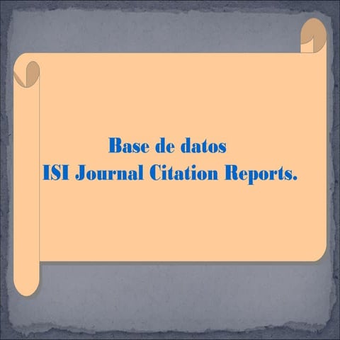 Journal Citation Reports | PPTX