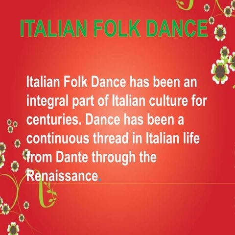 ITALIAN FOLK DANCE | PPTX
